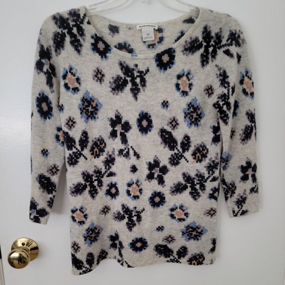 Club Monaco | Sweaters | Club Monaco Womens 34 Sleeve Floral Sweater ...
